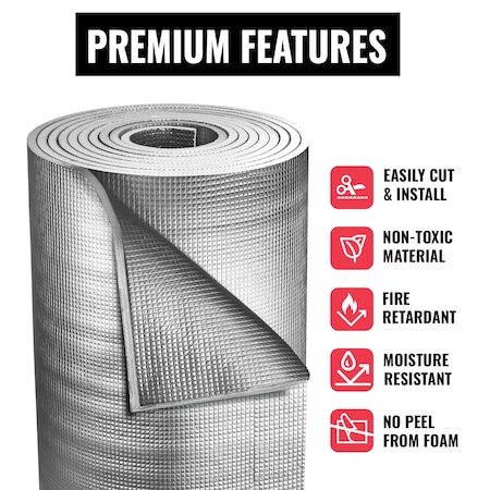 Sealtech Ultra Heavy Duty 10mm Reflective Insulation Roll Soundproofing Thermal Shield 36 in. X ...